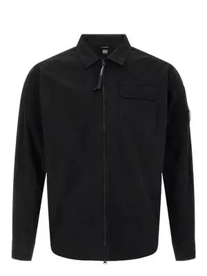 C.P. COMPANY Zipped Long-sleeved Jacket - Black