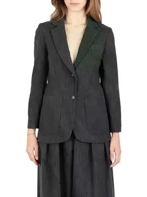 SOCIETE ANONYME Pinstripe Pocket Blazer - Grey