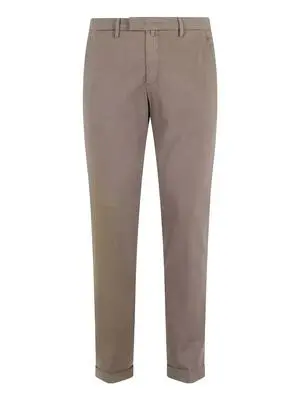 BRIGLIA 1949 Logo-patch Cuffed Trousers - Neutrals