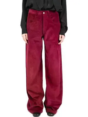 SOCIETE ANONYME Corduroy Texture Trousers - Red