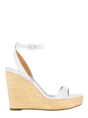 AQUAZZURA 110mm Sunseeker Leather Wedge Espadrilles