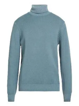 FILIPPO DE LAURENTIIS Turtleneck Knitted Top Blue