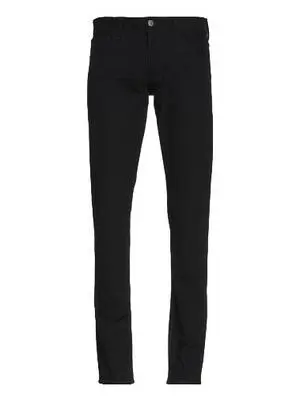 Armani Exchange Skinny Jeans With Leather Trims Black