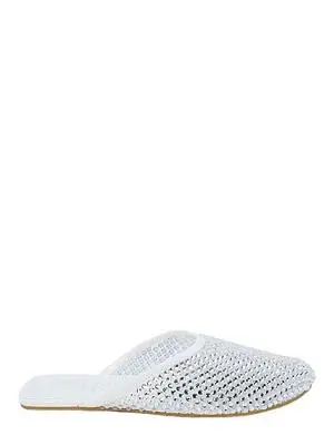 Matisse Karlie Rhinestone Mesh Mules - White