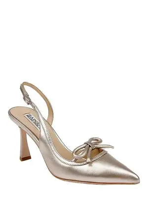 Badgley Mischka Georgie Slingback Heels - Champagne