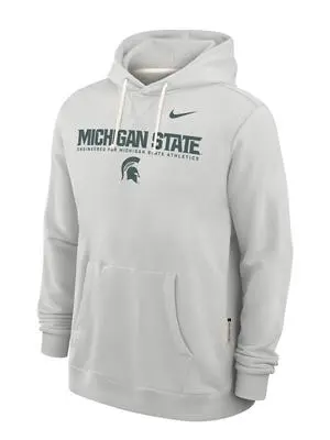 Nike Michigan State Sideline Dri-fit College Pullover Hoodie - Grey
