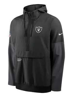 Nike Las Vegas Raiders Nfl 1/2-zip Hooded Anorak Jacket - Black