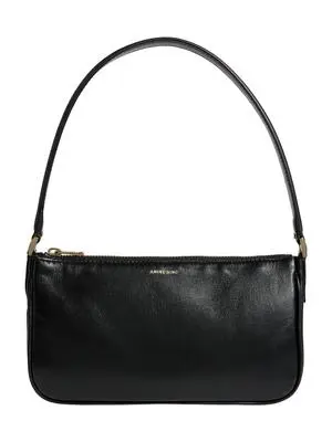 ANINE BING Mini Leather Elly Shoulder Bag Black