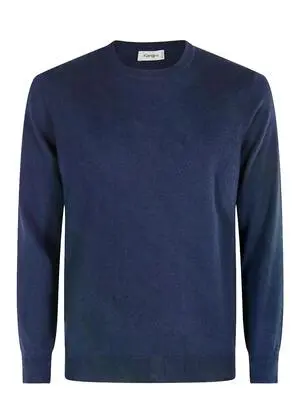 KANGRA Crew Neck Cashmere Sweater - Blue