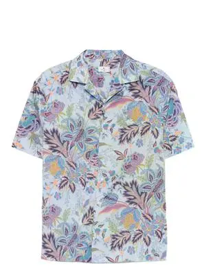 Etro Floral-print Shirt - Blue