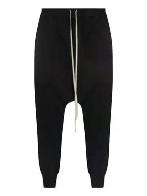 Rick Owens Cotton Drop-crotch Trousers - Black
