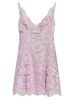 SELF-PORTRAIT Lace Mini Dress - Pink