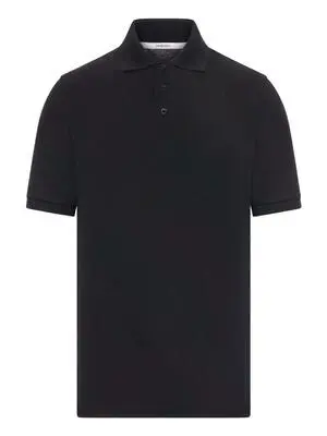 Saint Laurent Cotton Polo Shirt - Black