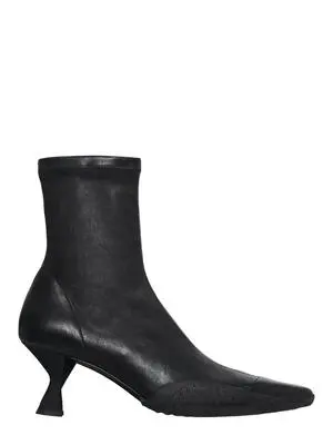 MARINE SERRE Pointed-toe Sculpted-heel Boots - Black