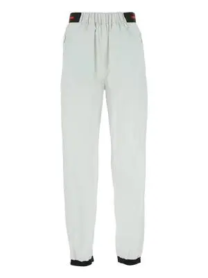 Prada Elastic-waistband Straight-leg Trousers - White