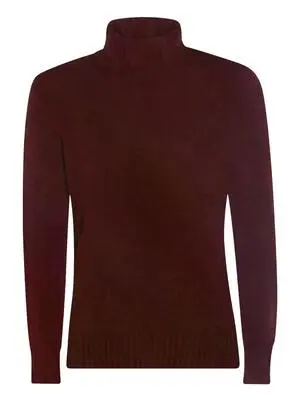 PIACENZA CASHMERE 1733 Turtleneck Ribbed-cuffs Sweater - Red