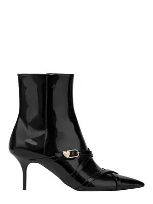 Moschino Pointed-toe Ankle Boots - Black
