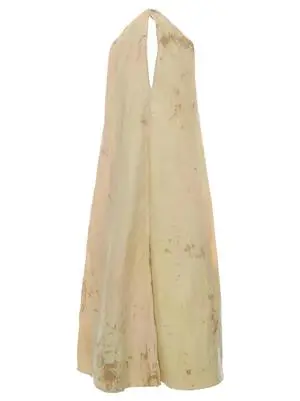 UMA WANG Aloe Open-back Midi Dress - Neutrals