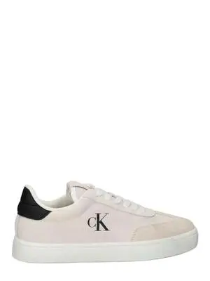 Calvin Klein Lace-up Suede Sneakers - White
