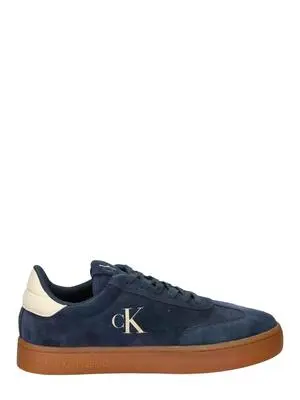 Calvin Klein Lace-up Suede Sneakers - Blue