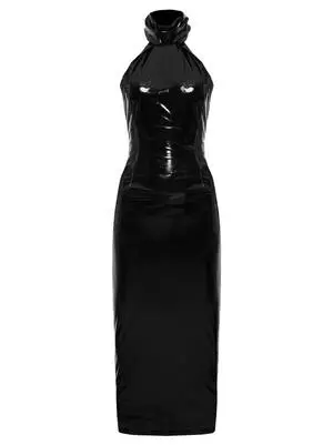 LIKA High-neck Open-back Midi Dress - Black