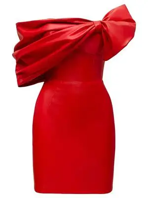 LIKA Bow-detail Bustier Mini Dress - Red