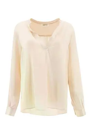 VIETTI V-neck Top - Neutrals