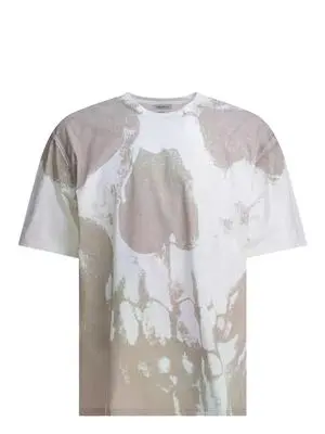 Alexander McQueen Skull-print Cotton T-shirt - Neutrals