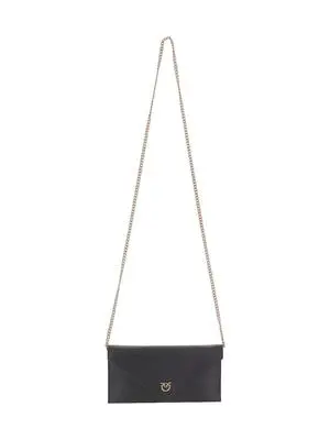 Pinko Chain-strap Flap Crossbody Bag - Black