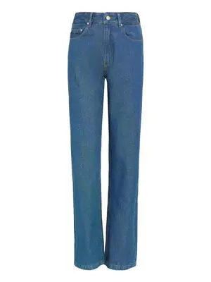 AMAPO Logo-patch Denim Trousers - Blue