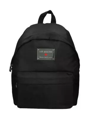 Moschino Logo-plaque Backpack - Black