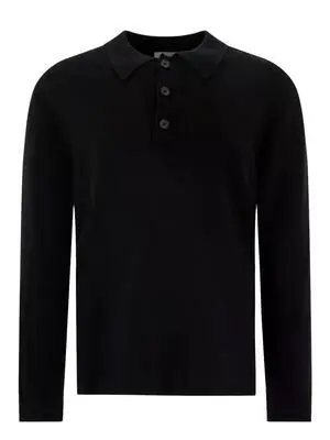 Nn07 Harald Long-sleeve Polo Shirt - Black