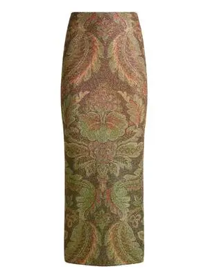 Etro Paisley-pattern Midi Skirt - Brown