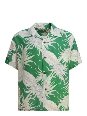 SUN SURF Pineapple-print Shirt - Green