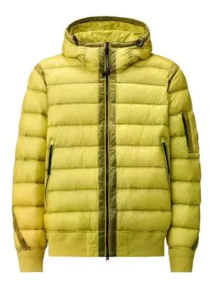 C.P. COMPANY Lens-detail Hooded Down Jacket - Yellow