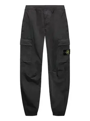 Stone Island Cargo-pocket Elasticated Trousers - Black