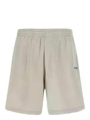 Balenciaga Embroidered Fleece Shorts - Neutrals