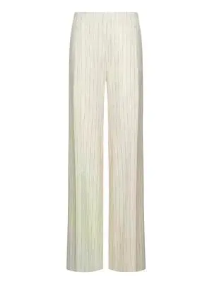 SIMONA CORSELLINI Pinstripe Palazzo Trousers - Neutrals