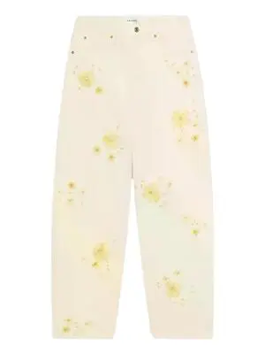 FRAME Floral-embellished Jeans - Neutrals