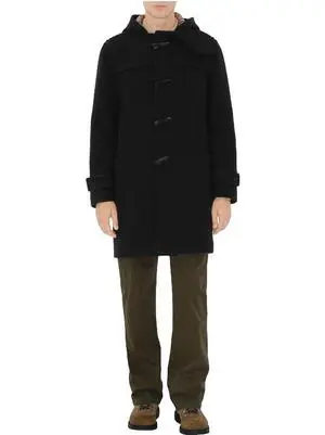 Burberry Wool Duffle Coat - Black