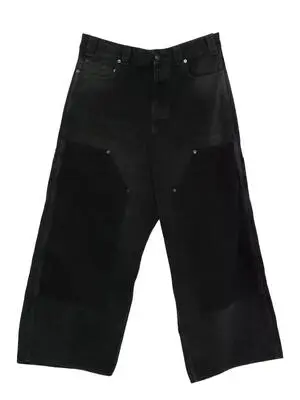 Balenciaga Paneled Cotton Trousers - Black