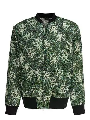 BEAMS Abstract-print Bomber Jacket - Green