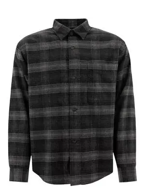 Nn07 Checked Button-fastening Shirt Jacket - Black