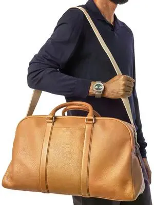 Shinola Large Runwell Leather Duffle Bag - Neutrals