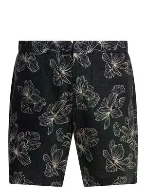 Vince Floral-print Shorts - Black