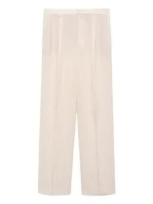 Mango Straight Leg Suit Trousers - Vanilla