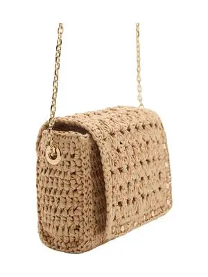 Mango Mini Crochet Crossbody Bag - Beige