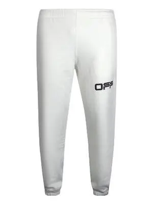 Off-White Off Airport Tape Logo Sweatpants - White