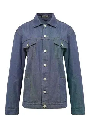 AMAPO Button-fastening Denim Jacket - Blue