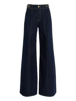 Ulla Johnson Delphine High-rise Wide-leg Jeans - Dark Wash